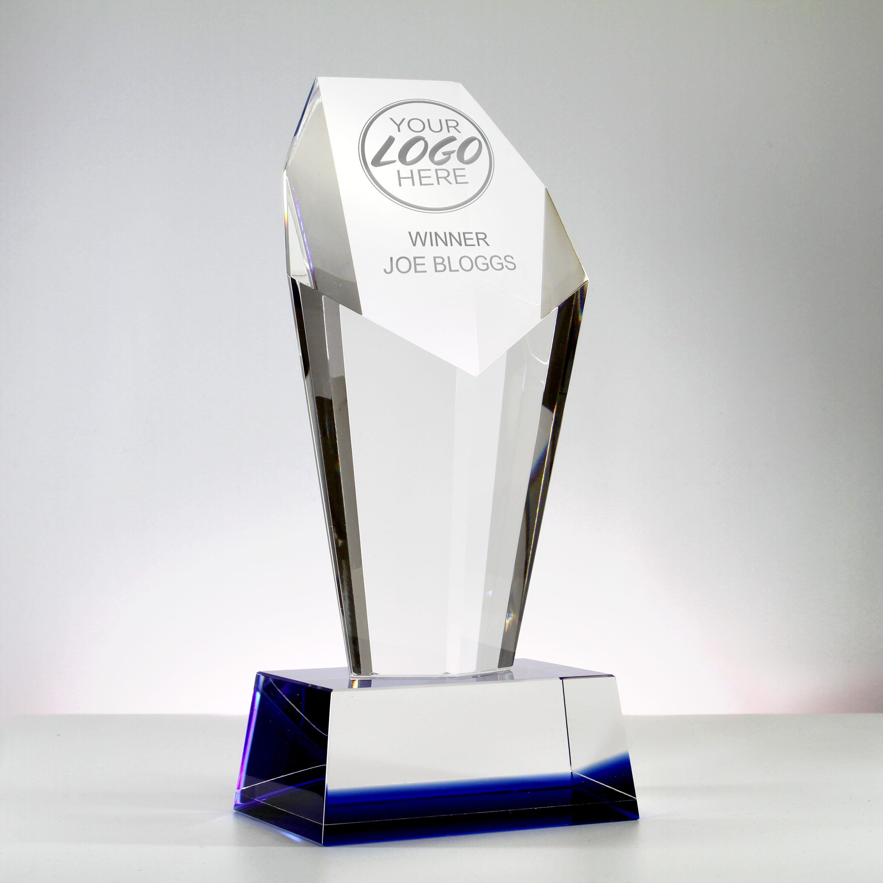 Personalised Prestige Crystal Heptagon Trophy