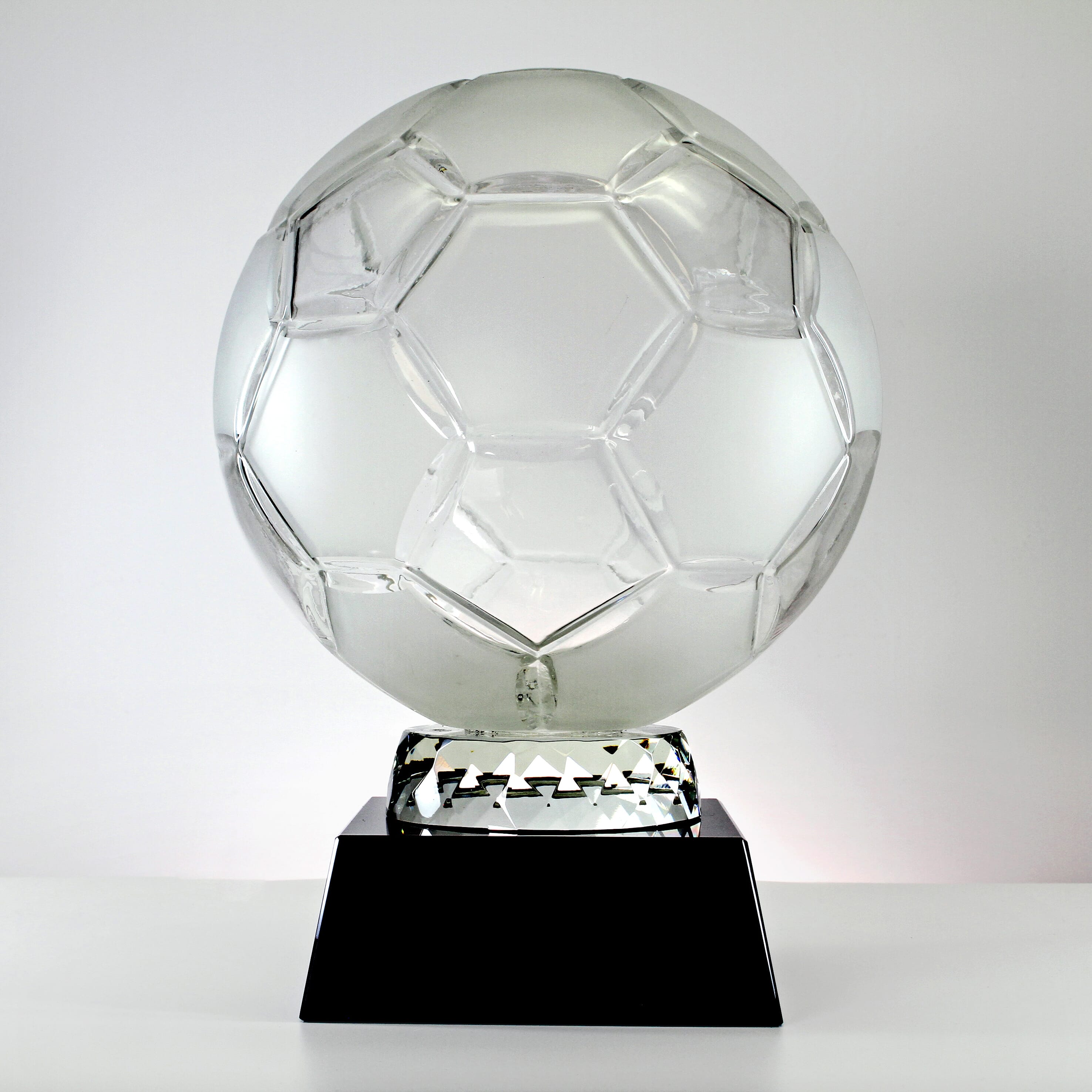 Personalised Premium Clear Crystal Football Award Trophy