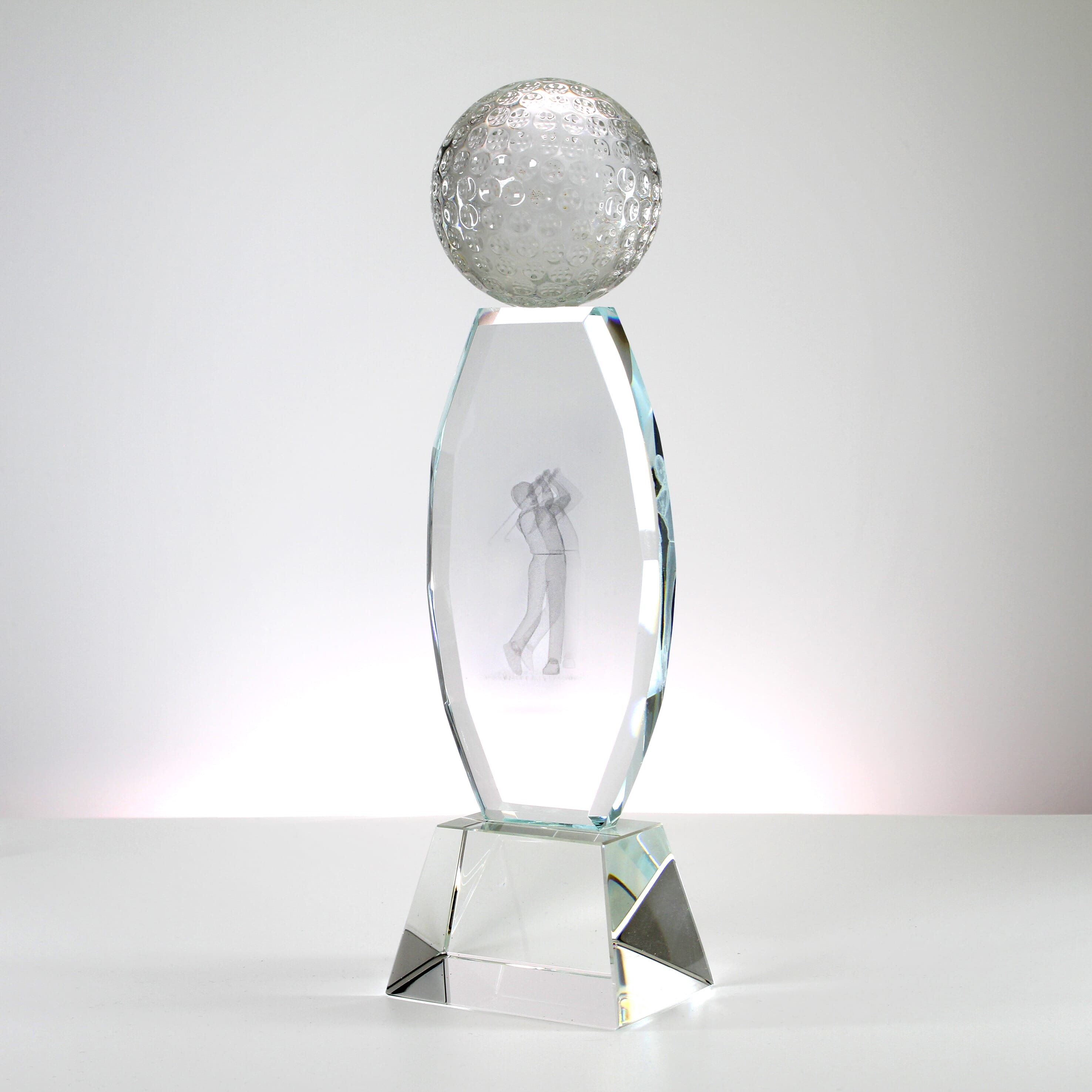 Personalised Infinity Crystal Golf Award Trophy