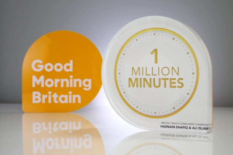 Custom Made 1 Million Minutes Trophies - Gaudio Awards