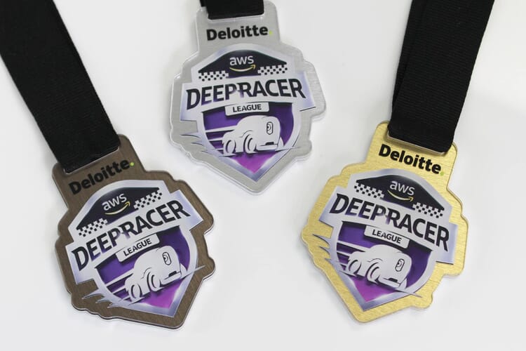 Custom AWS DeepRacer League Medals - Gaudio Awards