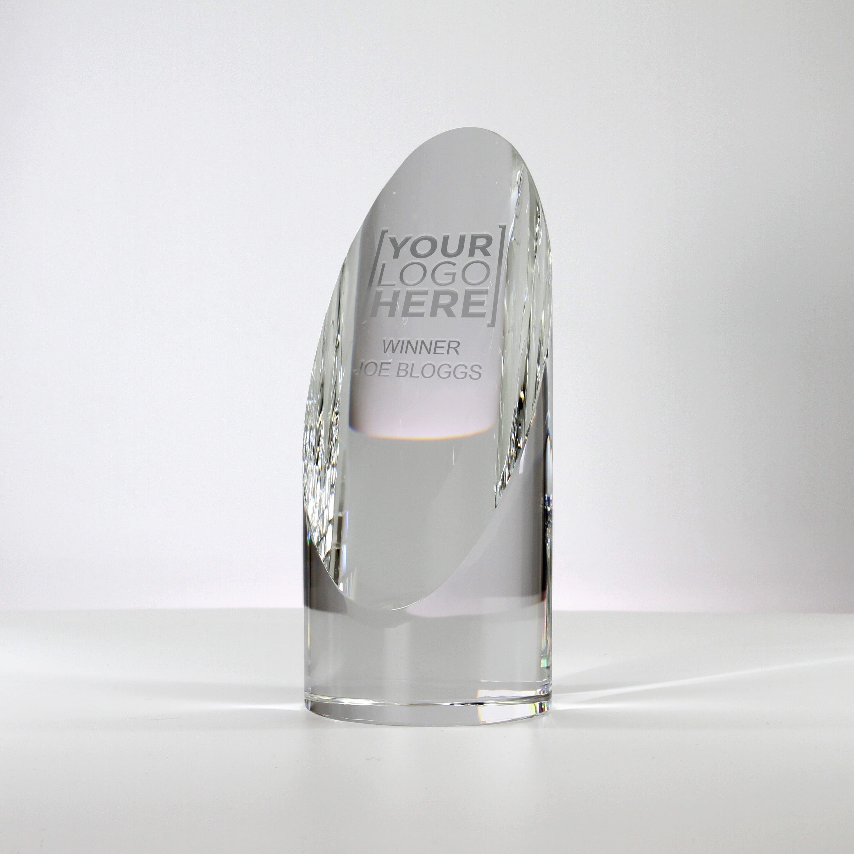 Personalised Optical Crystal Cylinder Trophy