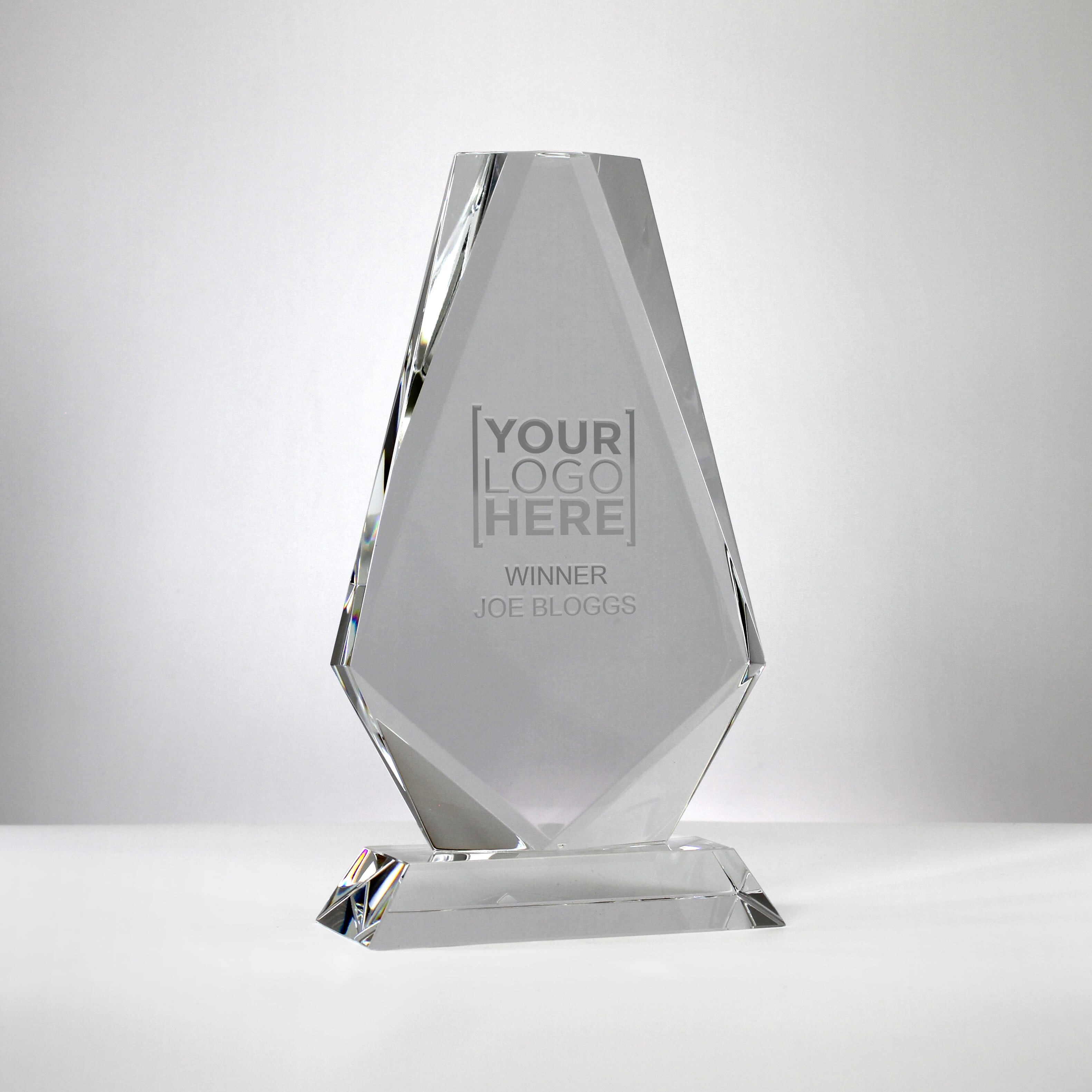 Cropped Iceberg Glass Trophy - Custom Trophy
