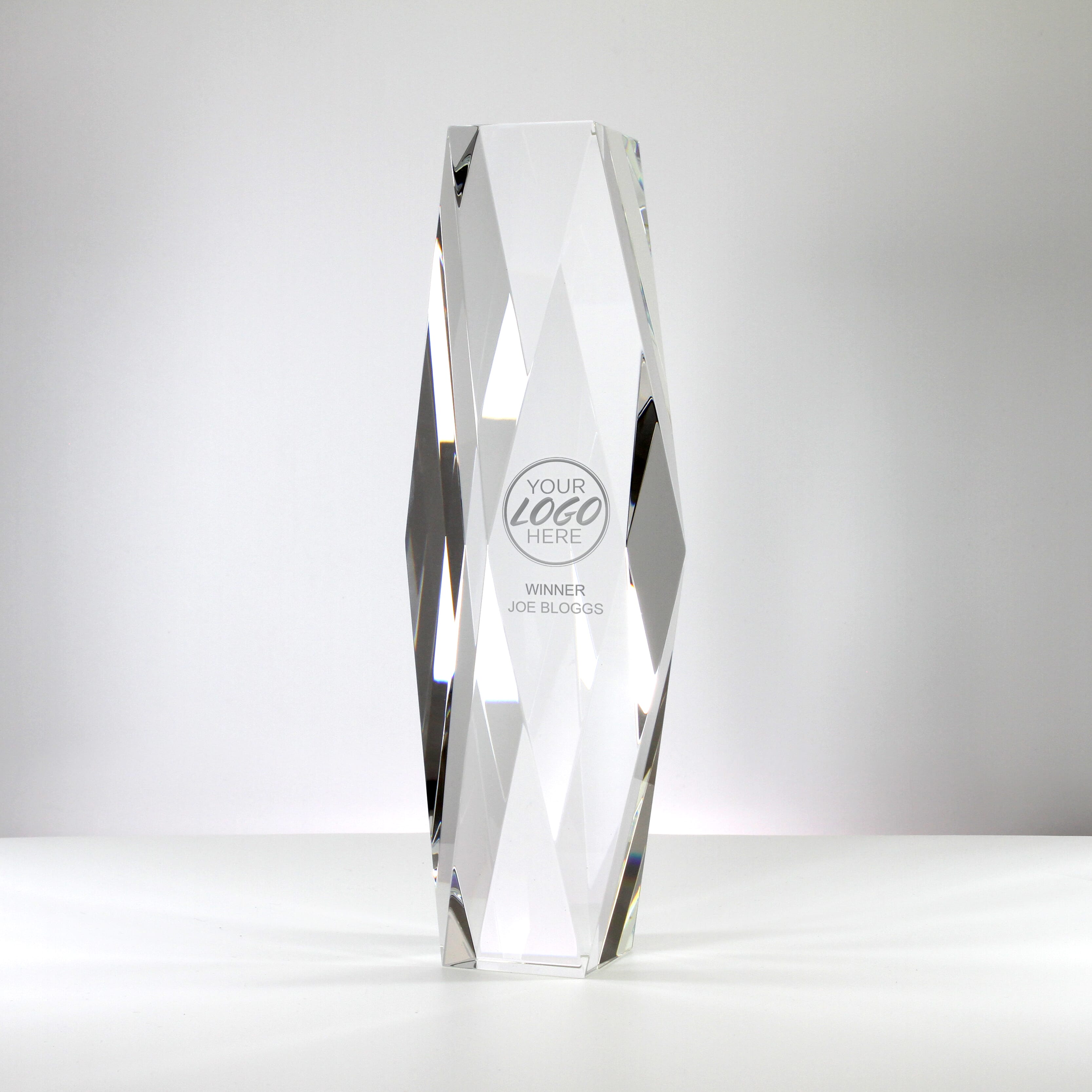 Genesis Column Crystal Glass Trophy - Custom Trophy