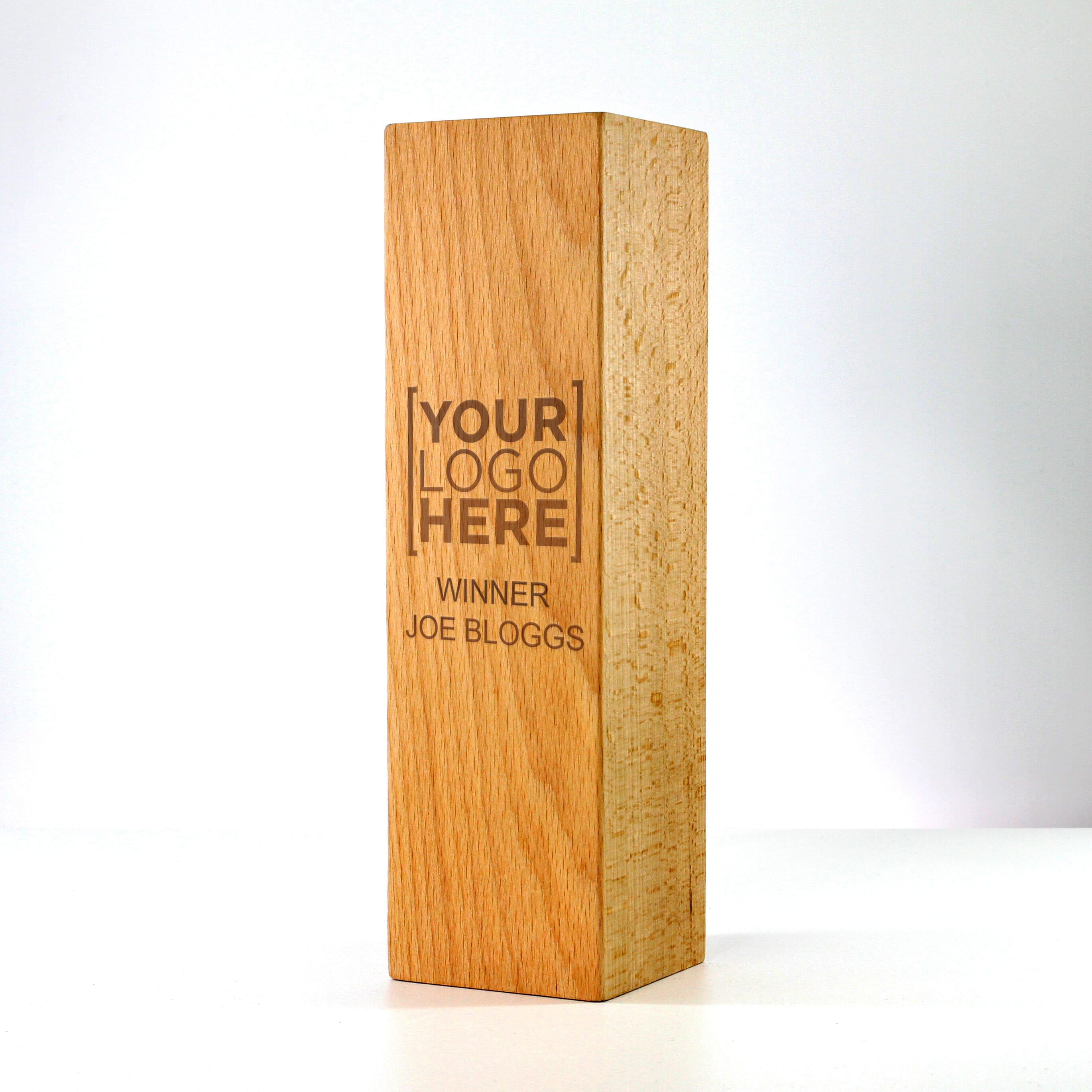 Personalised Beech Column Wooden Trophy