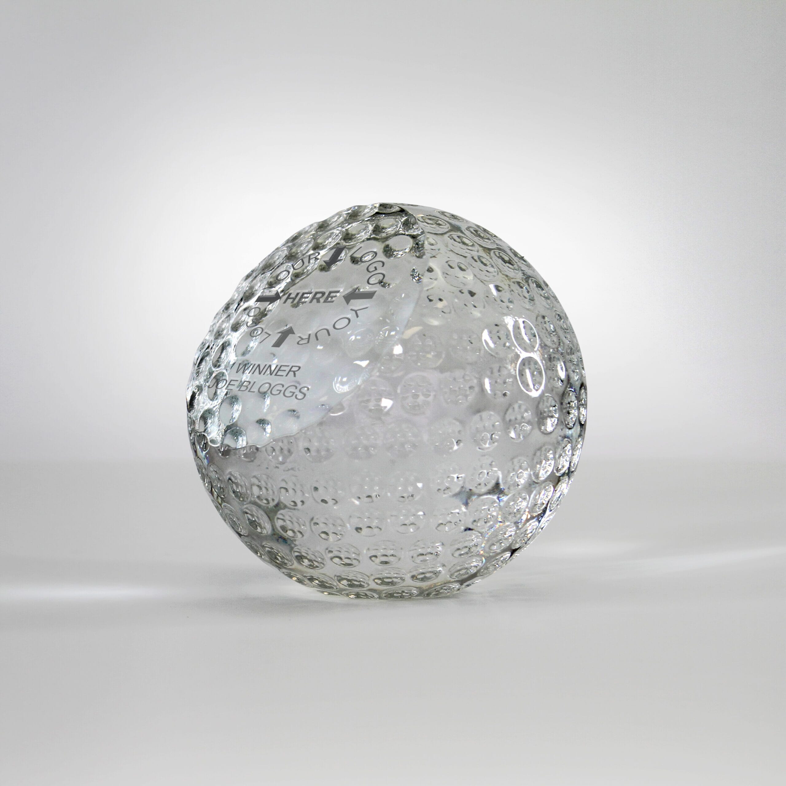 Personalised Optical Crystal Golf Ball Paperweight