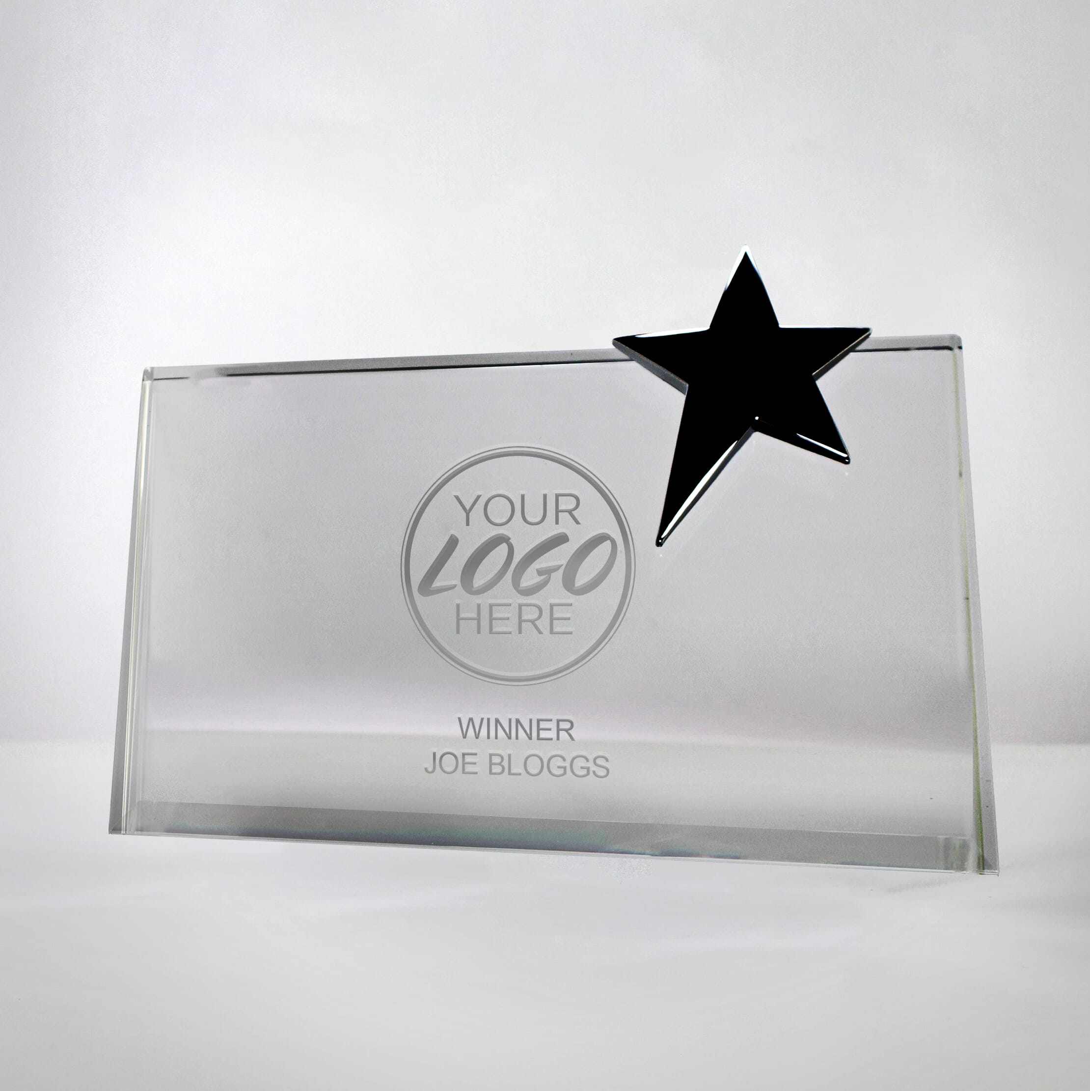 Personalised Horizontal Rectangle Star Trophy