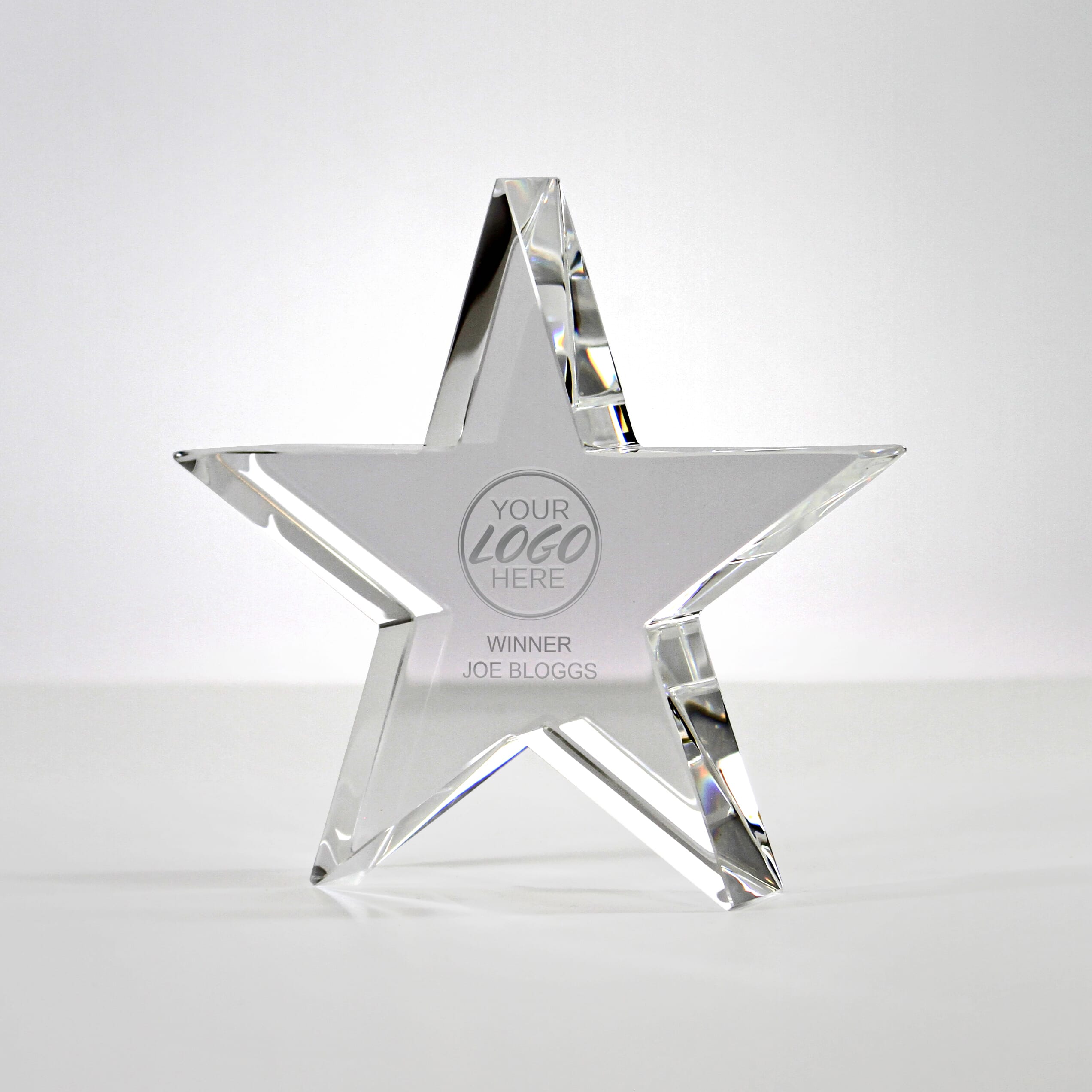 Glass Star Paperweight - Custom Trophy