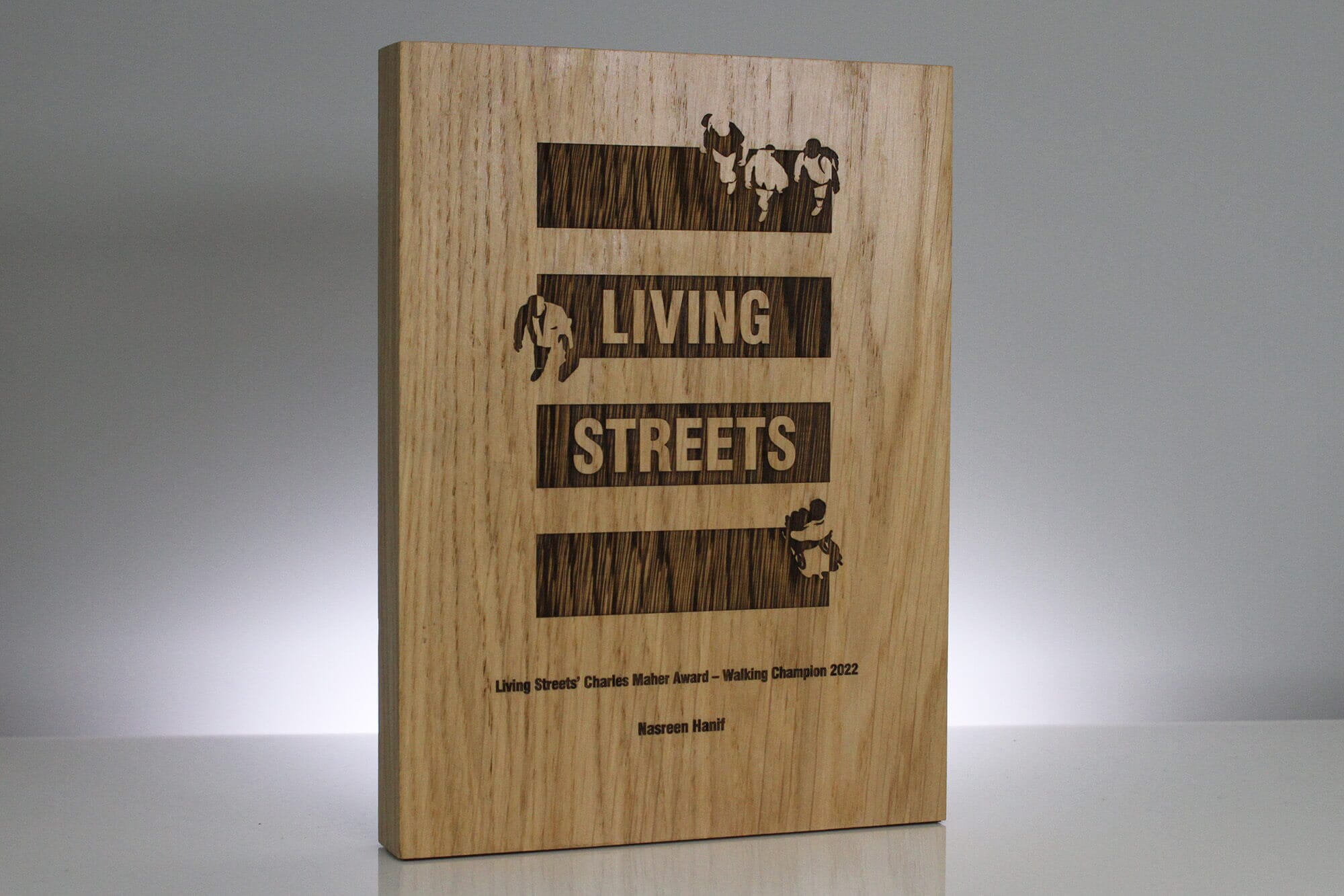 Sustainably Sourced Oak Trophies For Living Streets’ Charles Maher Award