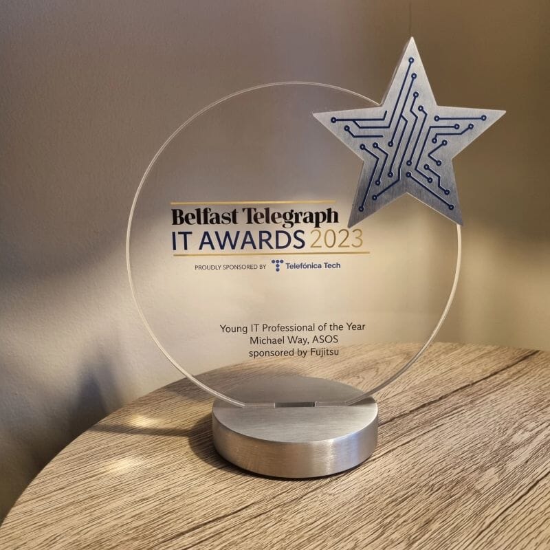 Discover Our Custom Belfast Telegraph IT Awards Trophy