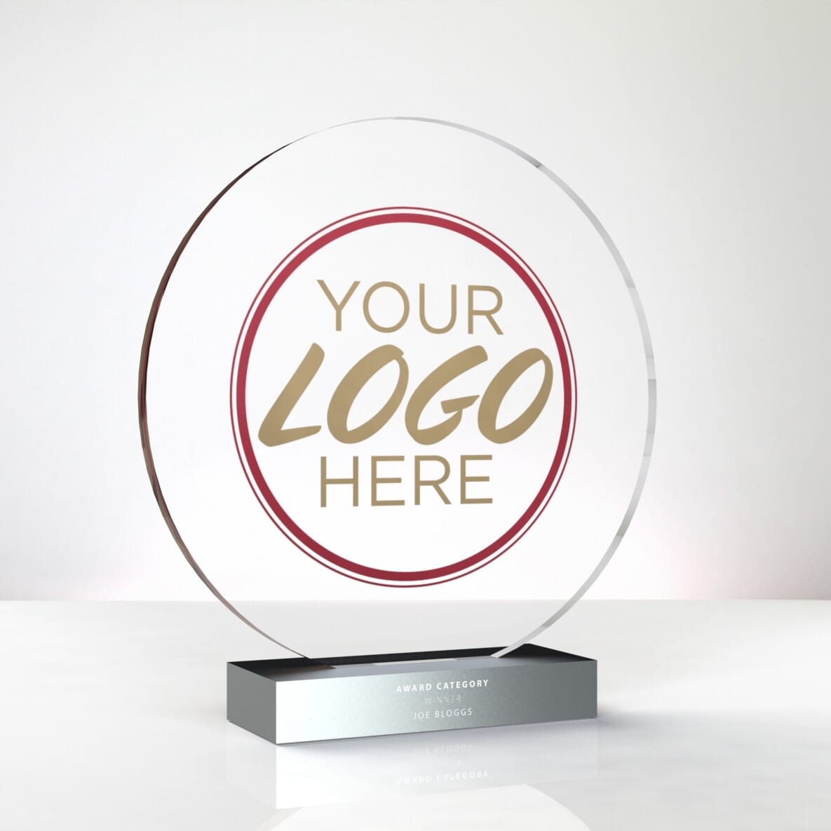 Personalised Ready-Made Acrylic Circle Trophy | Gaudio